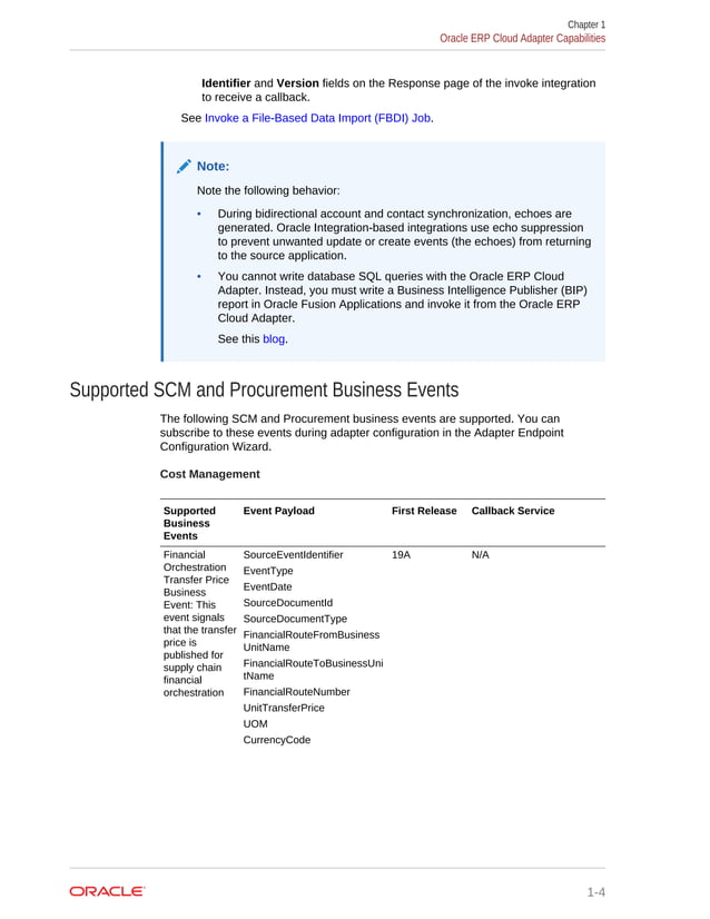 Using Oracle Erp Cloud Adapter Oracle Integration Pdf Cloud