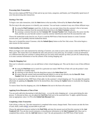 Using PHP Point of Sale | PDF