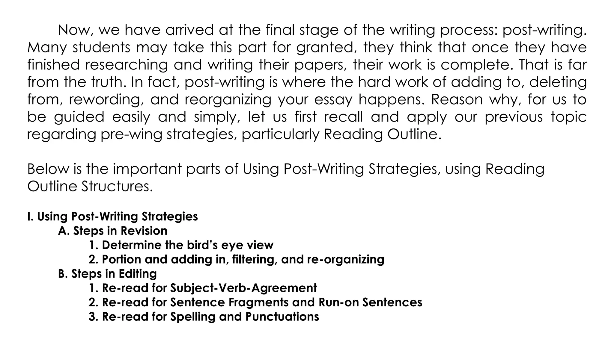 Using Post Writing-Strategies 1111111111 | PPTX