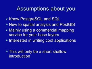 Using PostGIS To Add Some Spatial Flavor To Your Application | PPT