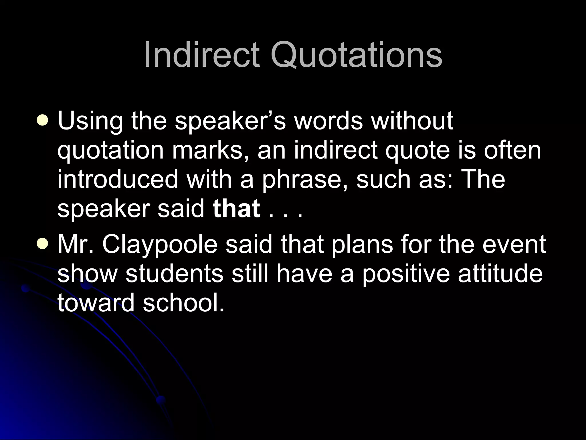 Using Quotations Correctly | PPT