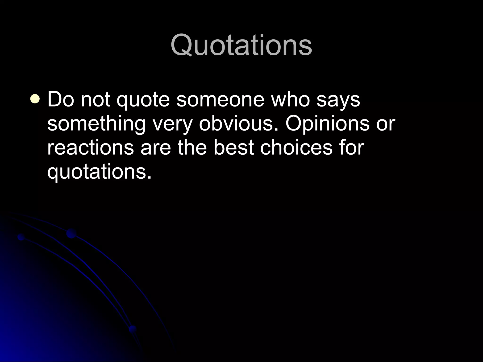 Using Quotations Correctly | PPT
