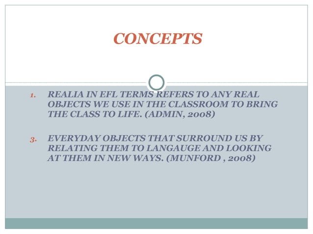 Using Realia In Language Teaching | PPT