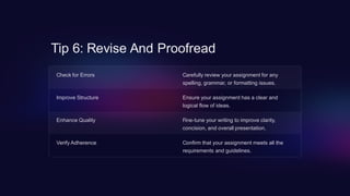 Using Simple Tips to Create a Perfect Assignment | PDF