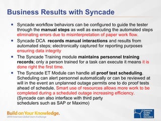 Using Syncade Workflow and AMS Device Manager for SIF Proof Testing on ...