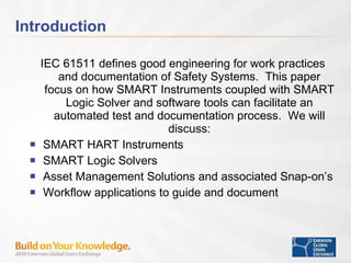 Using Syncade Workflow and AMS Device Manager for SIF Proof Testing on ...