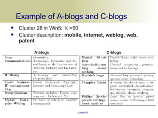 Using Tags and Clustering to Identify Topic-specific Blogs | PPT ...