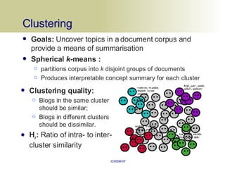 Using Tags and Clustering to Identify Topic-specific Blogs | PPT ...