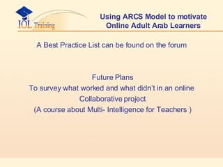 Using The Arcs Model | PPT