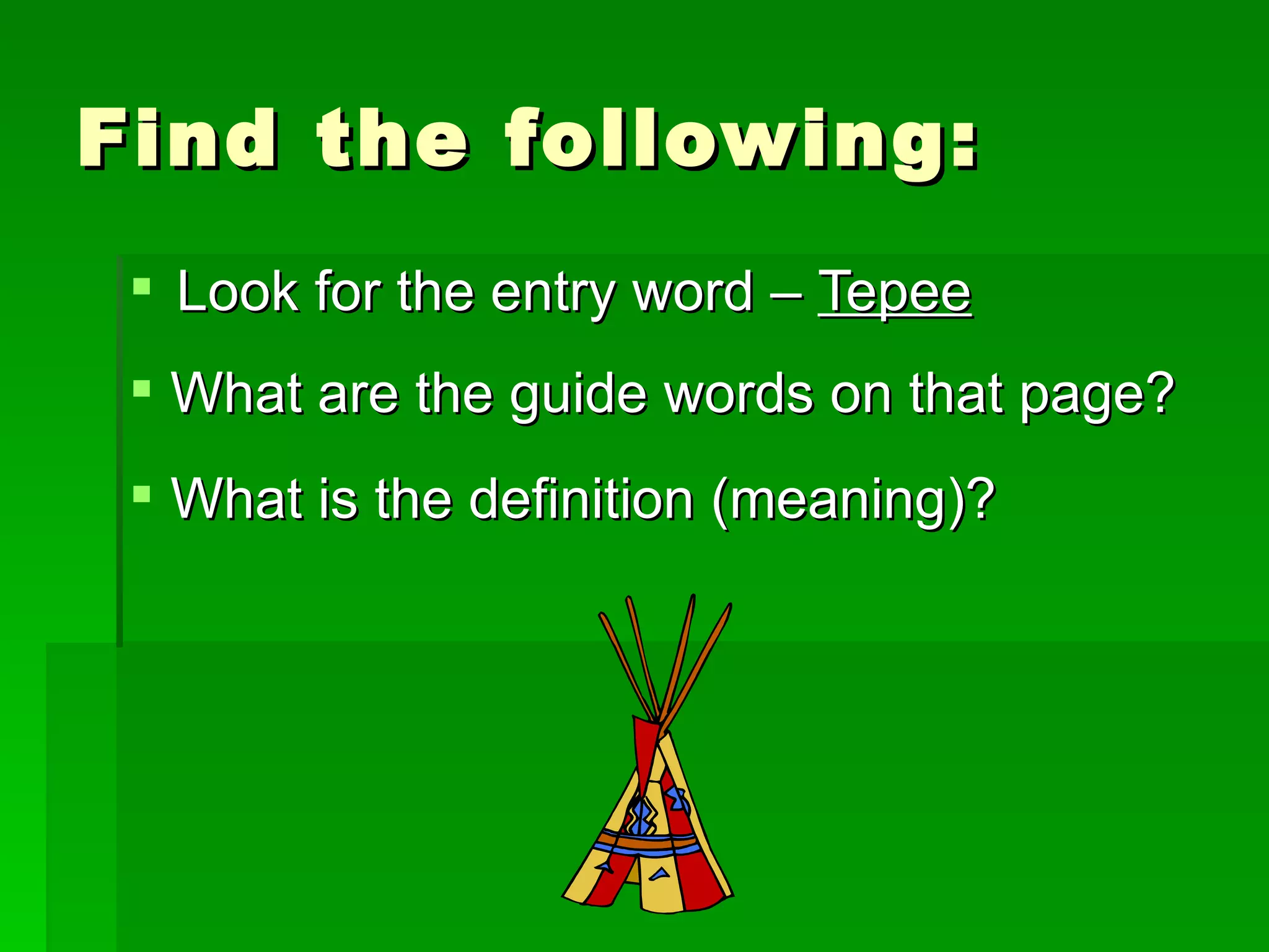 Using the Dictionary | PPT