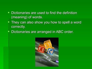 Using the Dictionary | PPT