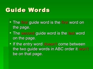 Using the Dictionary | PPT