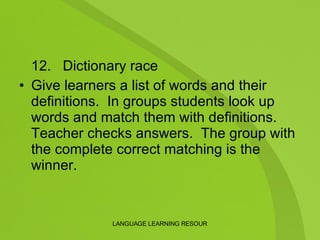 Using The Dictionary As A Teachng Tool | PPT