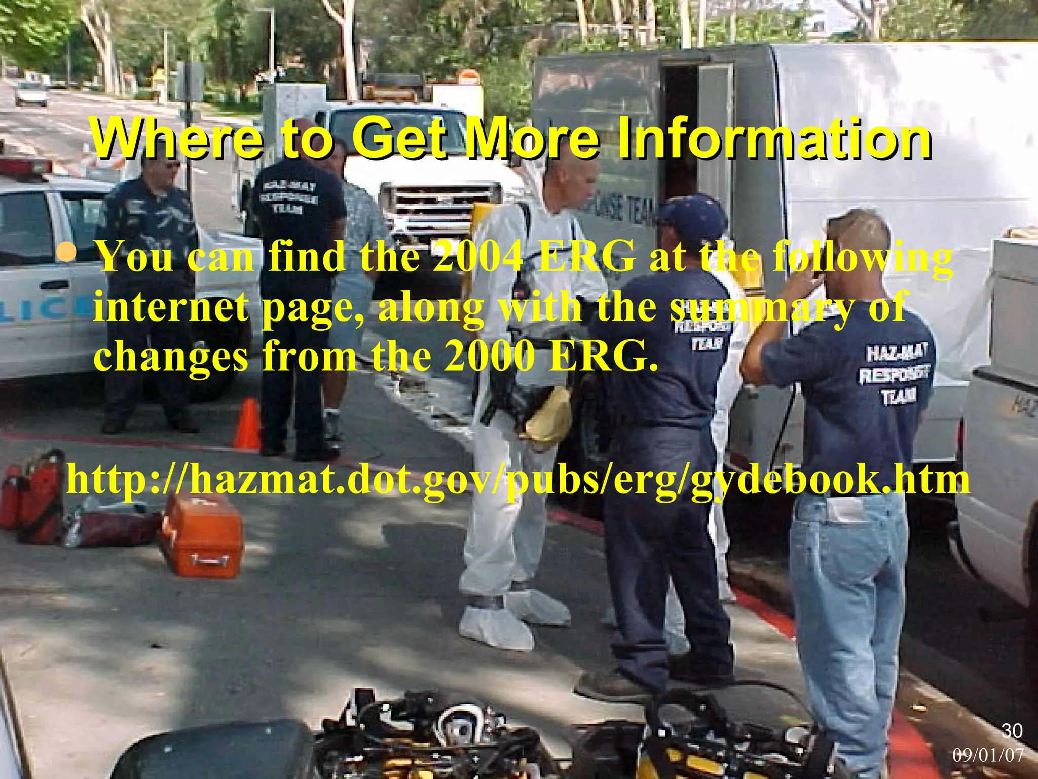 Using the Emergency Response Guidebook | PPT