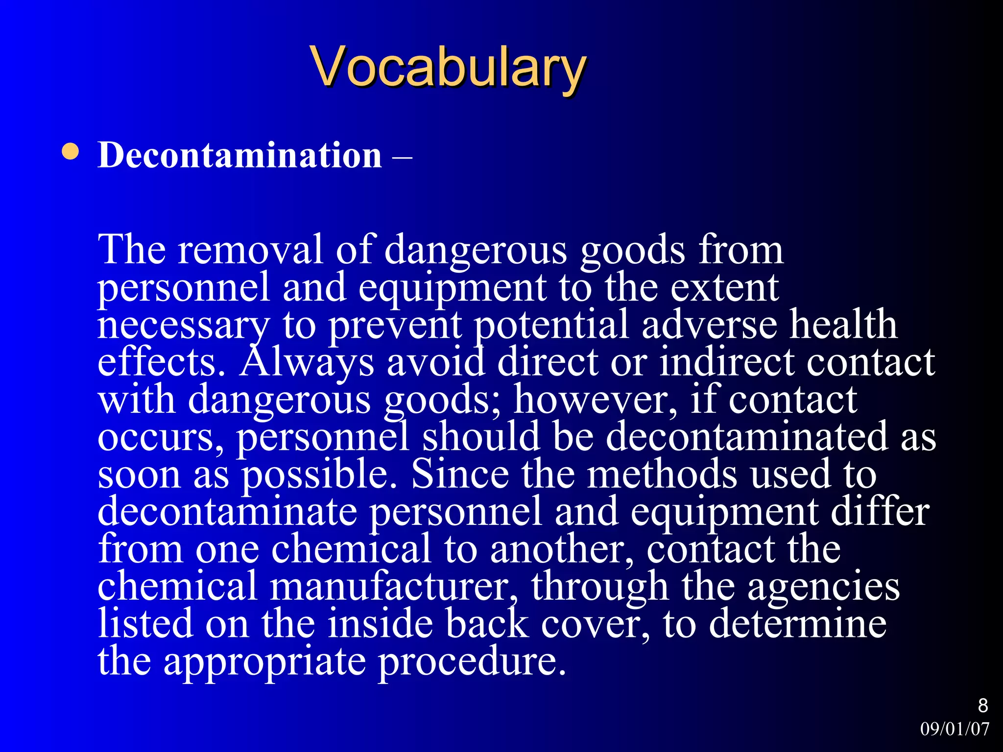 Using the Emergency Response Guidebook | PPT