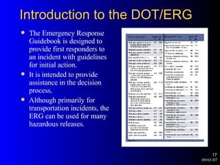 Using the Emergency Response Guidebook | PPT