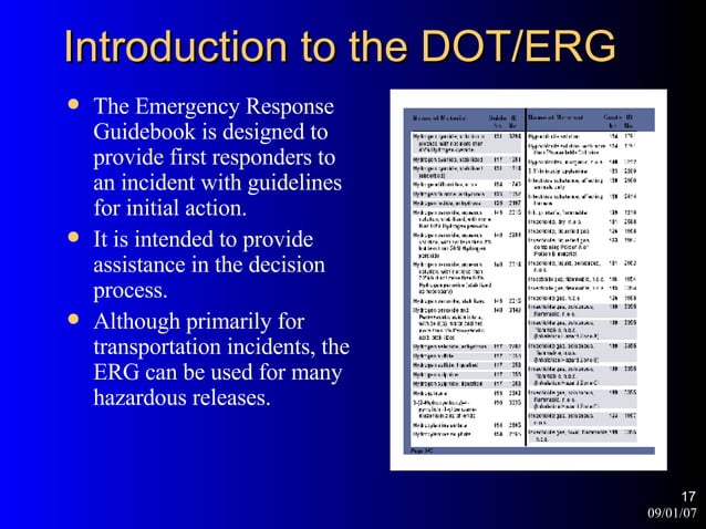 Using the Emergency Response Guidebook | PPT | Lung and Respiratory ...