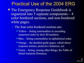 Using the Emergency Response Guidebook | PPT