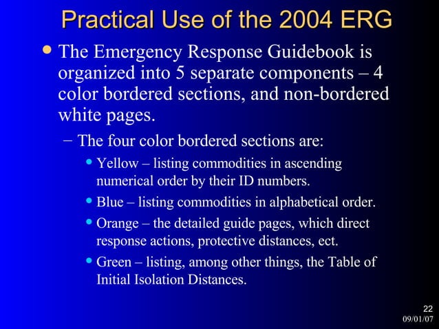 Using the Emergency Response Guidebook | PPT | Lung and Respiratory ...