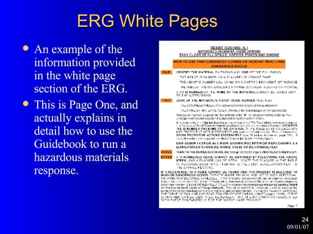 Using the Emergency Response Guidebook | PPT | Lung and Respiratory ...
