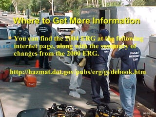 Using the Emergency Response Guidebook | PPT