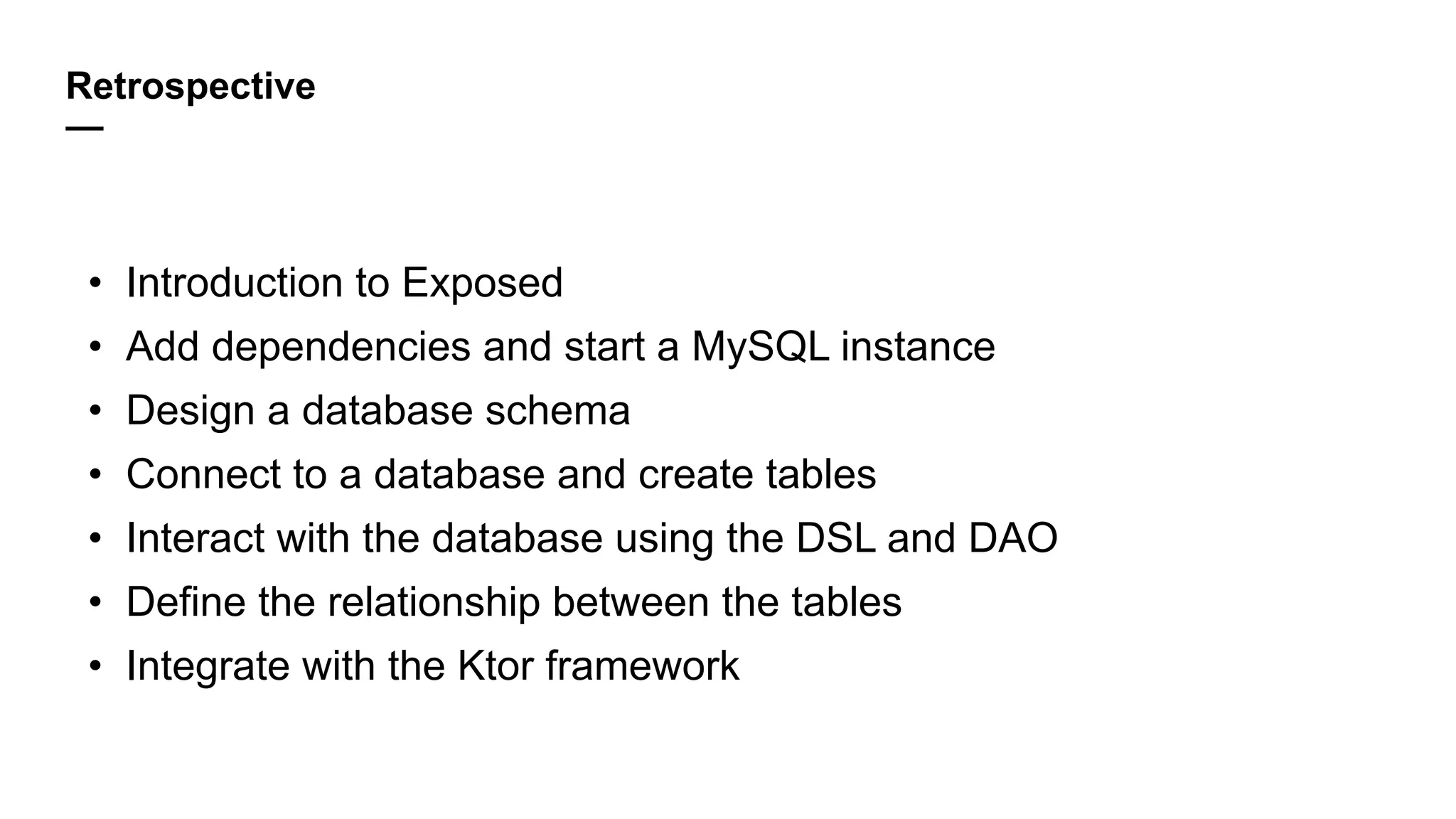 Using The Exposed Sql Framework To Manage Your Database Ppt