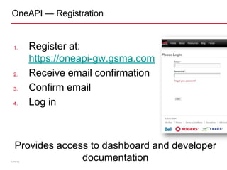 Using the GSMA OneAPI Gateway | PPTX | Cloud Computing | Internet