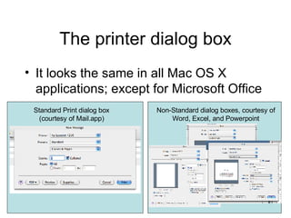 Using the Mac OS X print dialog | PPT