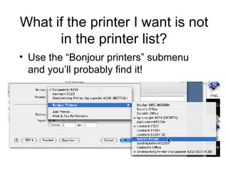 Using the Mac OS X print dialog | PPT