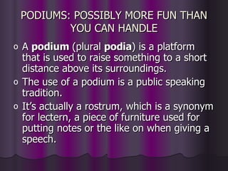 Using The Podium! | PPT
