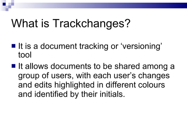 Using Track Changes | PPT