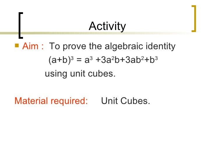 Using unit cubes 3
