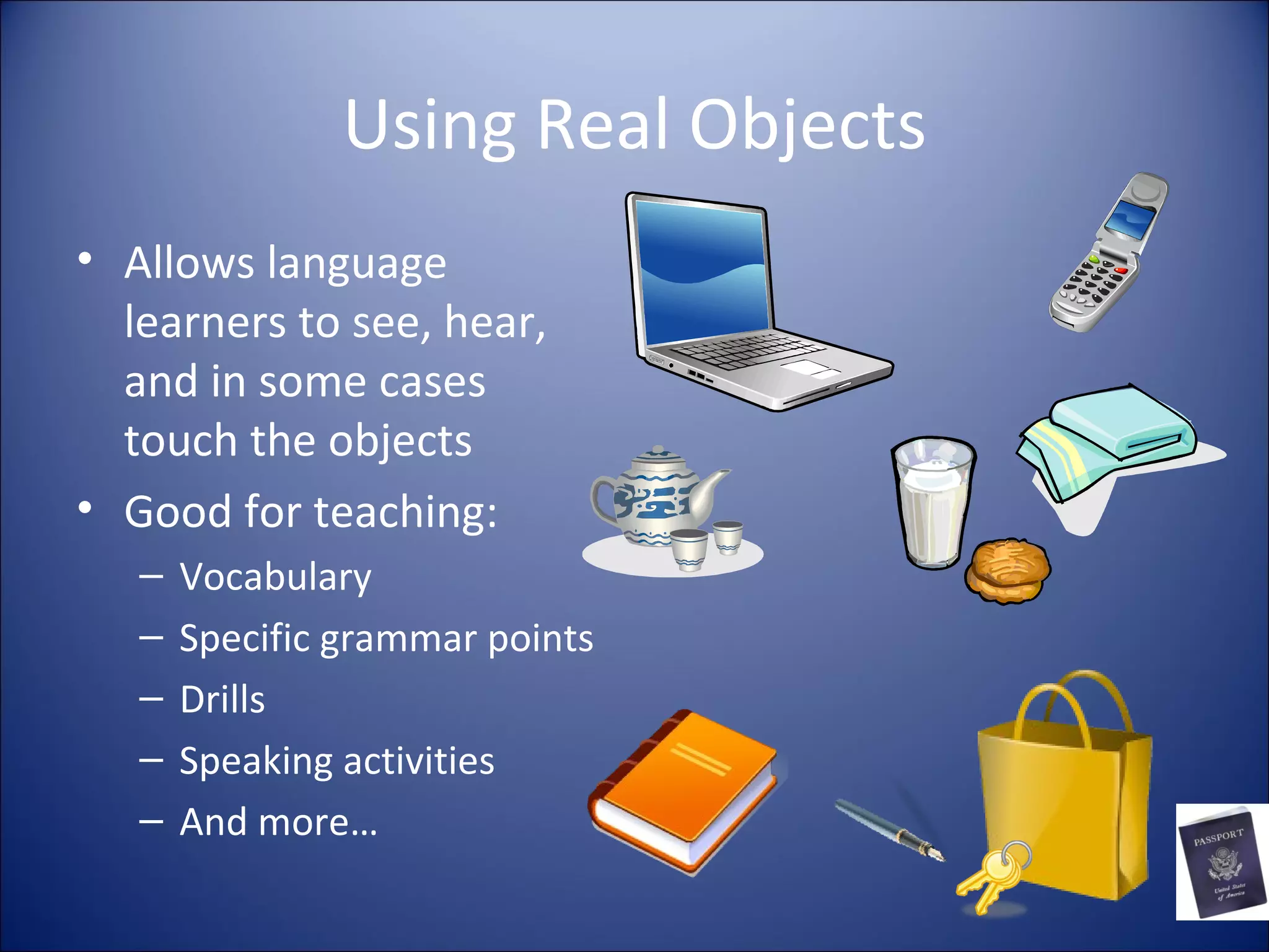 Using Visual Aids & Manipulatives in EFL | PPT