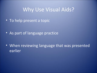 Using Visual Aids & Manipulatives in EFL | PPT