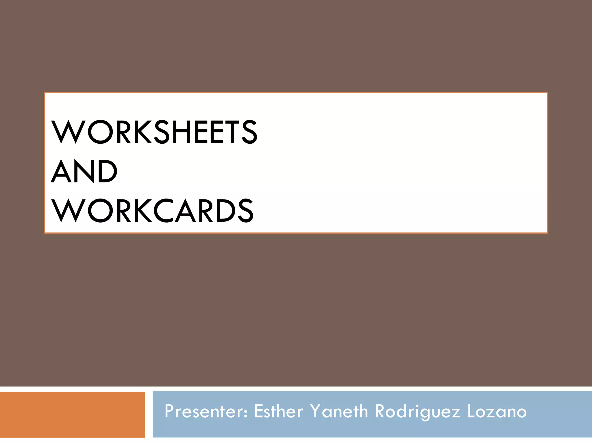 Using Worksheets | PPT