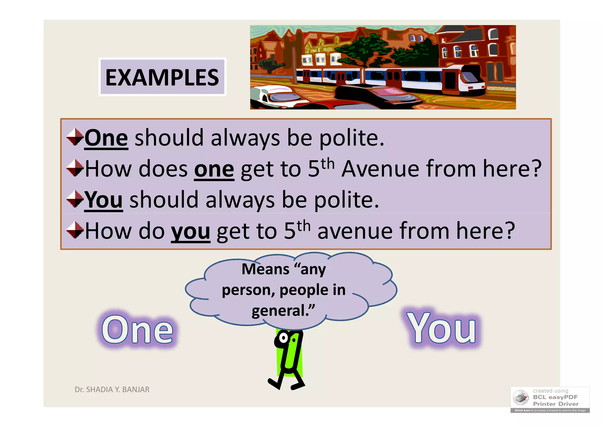 Using You,One,And They As Impersonal Pronouns | PDF
