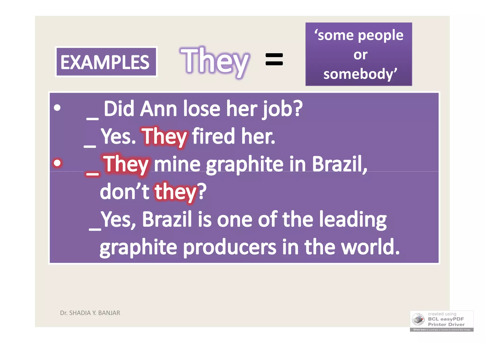 Using You,One,And They As Impersonal Pronouns | PDF
