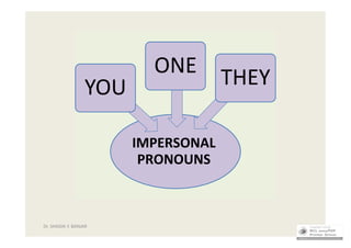 Using You,One,And They As Impersonal Pronouns | PDF