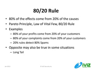 Using 80 20 rule in application security management | PPTX | Computer Software and Applications ...