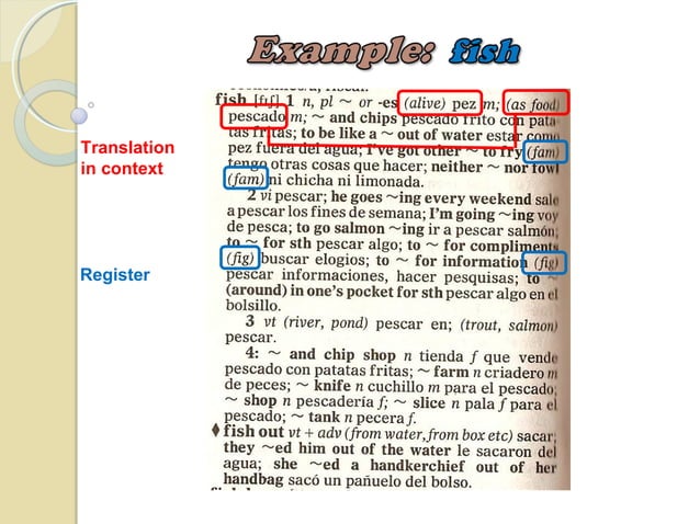 Using a bilingual dictionary