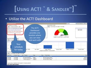 Using ACT! & Sandler | PPSX