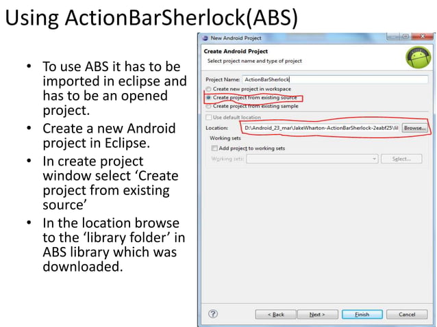 Action Bar Sherlock Tutorial Ppt Free Download