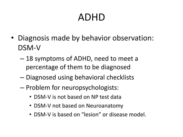 ADHD as a model for understanding neural network dynamics | PPTX