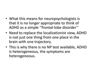 ADHD as a model for understanding neural network dynamics | PPTX