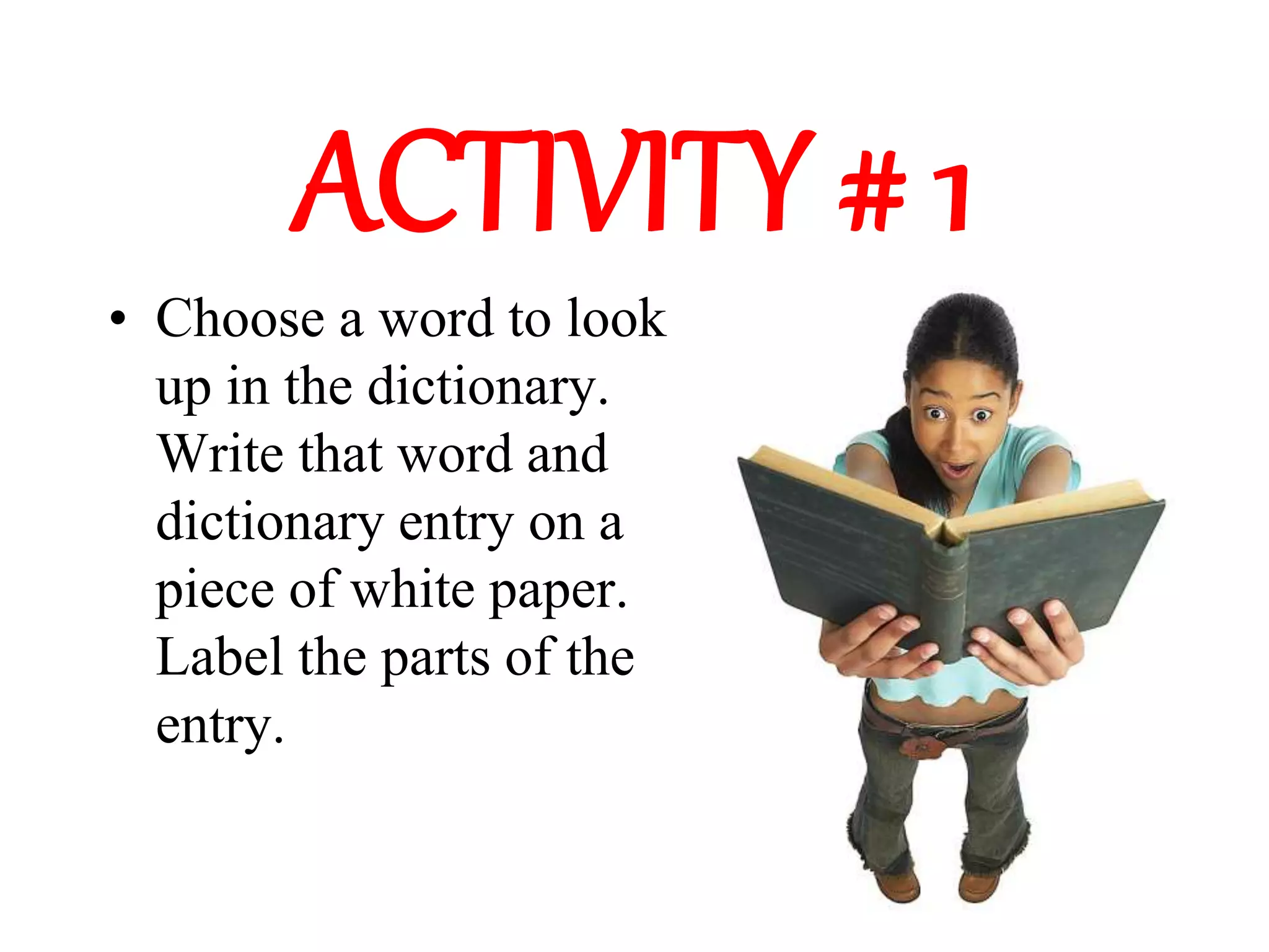 Using a Dictionary | PPT