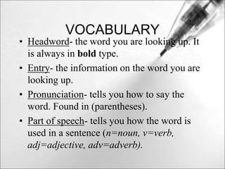 Using a Dictionary | PPT