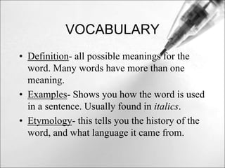 Using a Dictionary | PPT