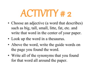 Using a Dictionary | PPT