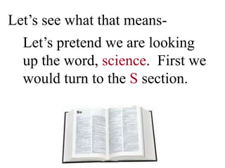 Using a Dictionary | PPT