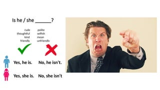 adjectives of personality for esl learners | PPTX